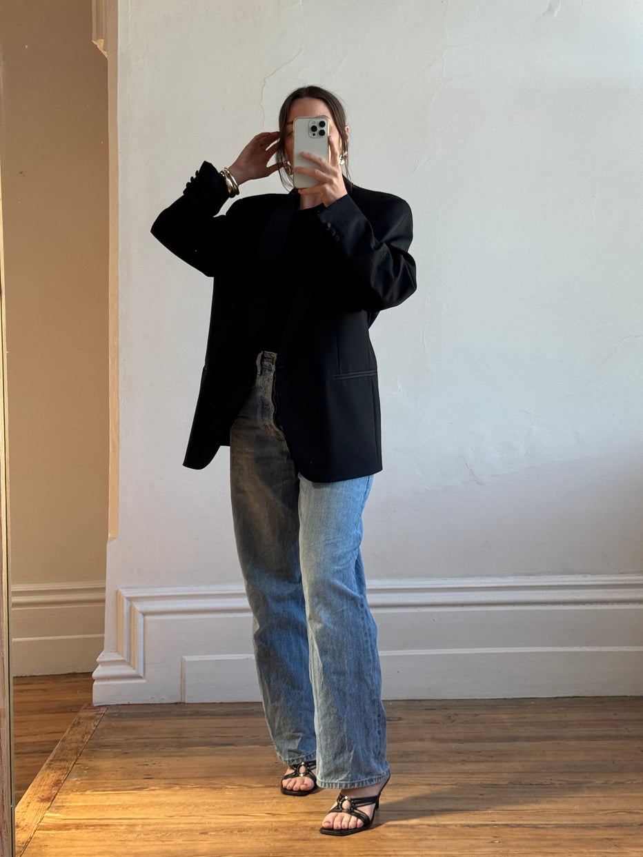 Vintage YSL Wool Tuxedo Jacket Noir – Call Me The Breeze