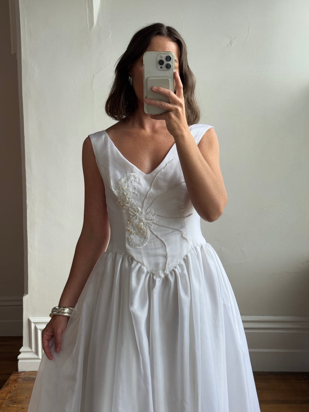 Vintage 80s Basque Waist Princess Wedding Dress – Call Me The Breeze